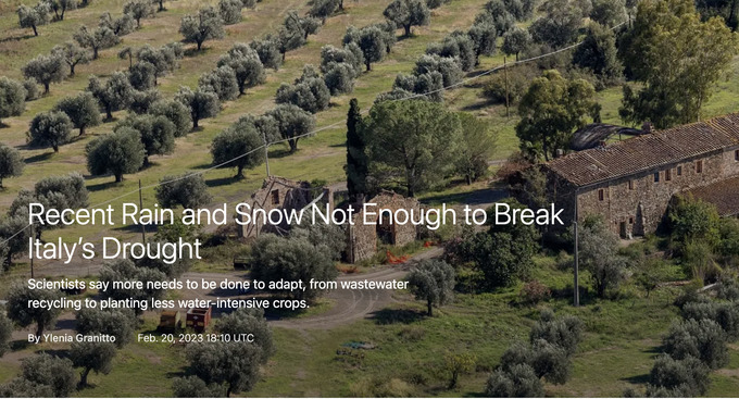 Recent Rain and Snow Not Enough to Break ITALY’s Drought - CIHEAM